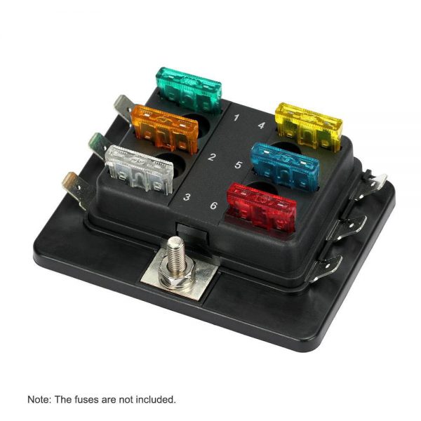 buy 6 Gang ATO/ATC Common Bus Fused Distribution Block With Spade ...
